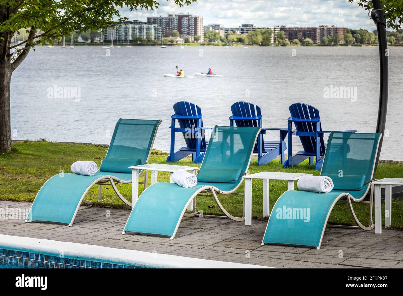 relaxing and seating by the water, waterfront Stock Photo - Alamy