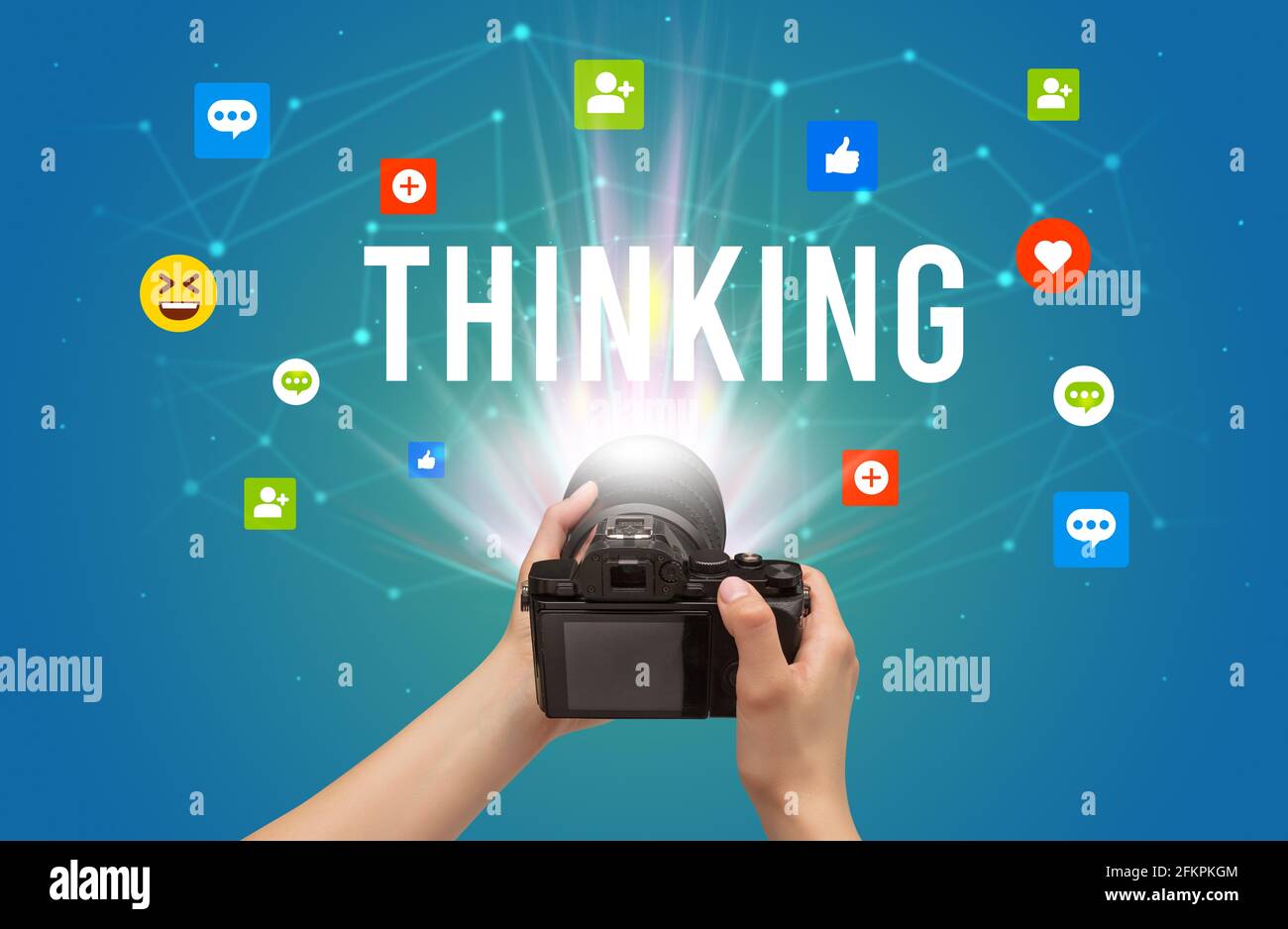 Using camera to capture social media content Stock Photo - Alamy