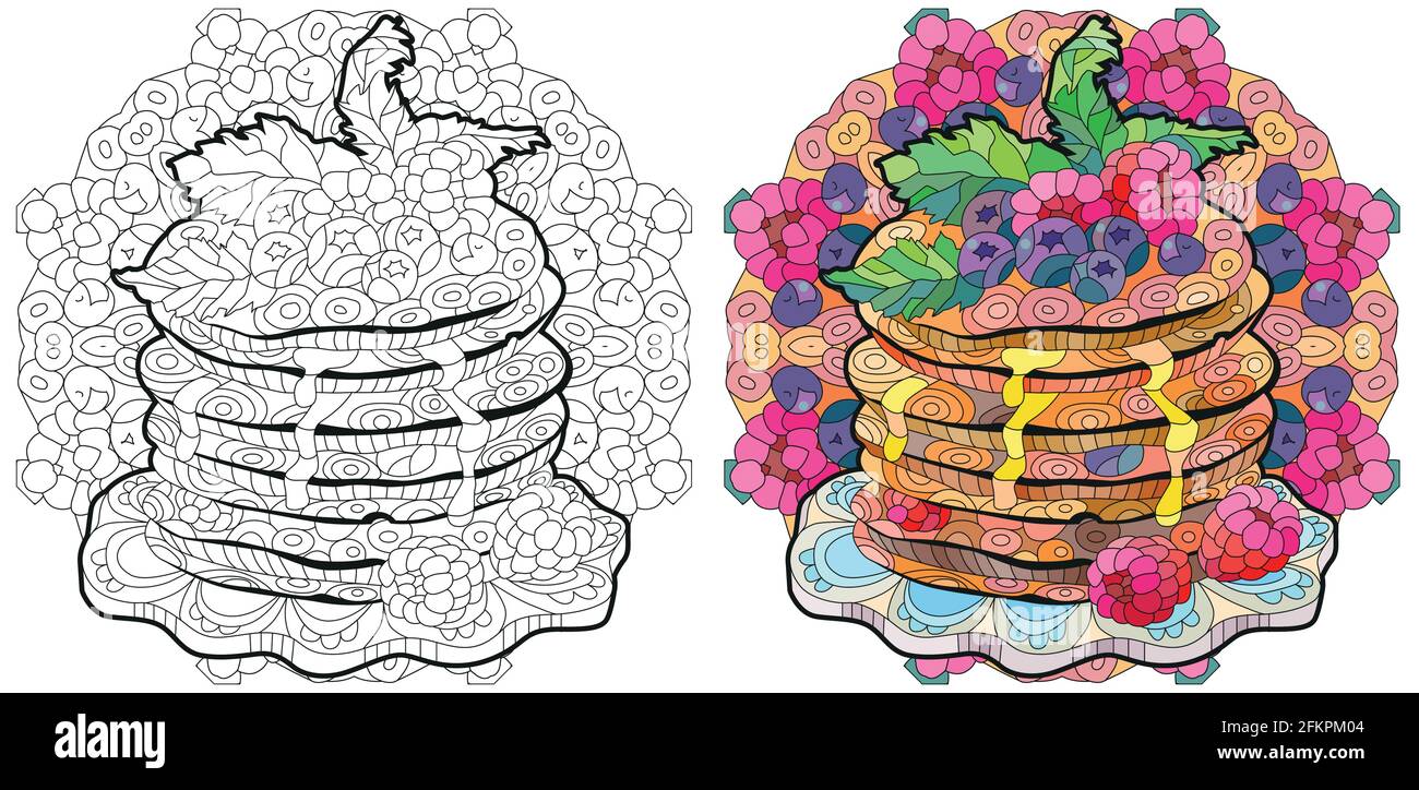 Black cap raspberries Stock Vector Images - Alamy