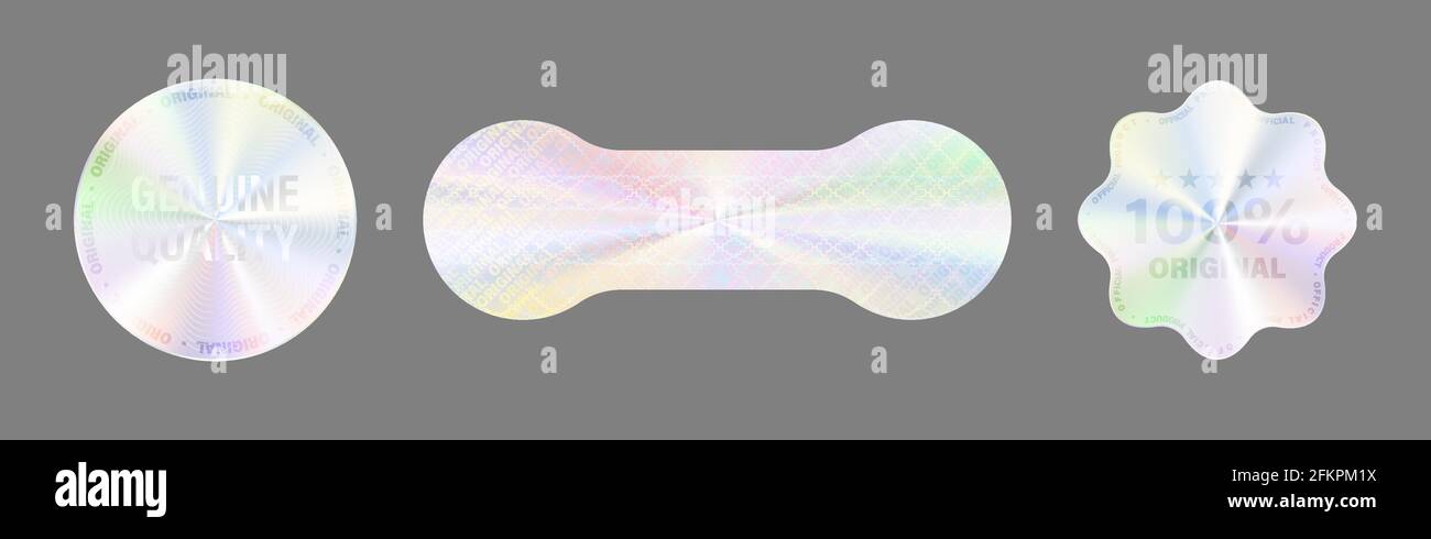 Product Certification Symbol. Hologram Sticker Set Stock Vector Image ...