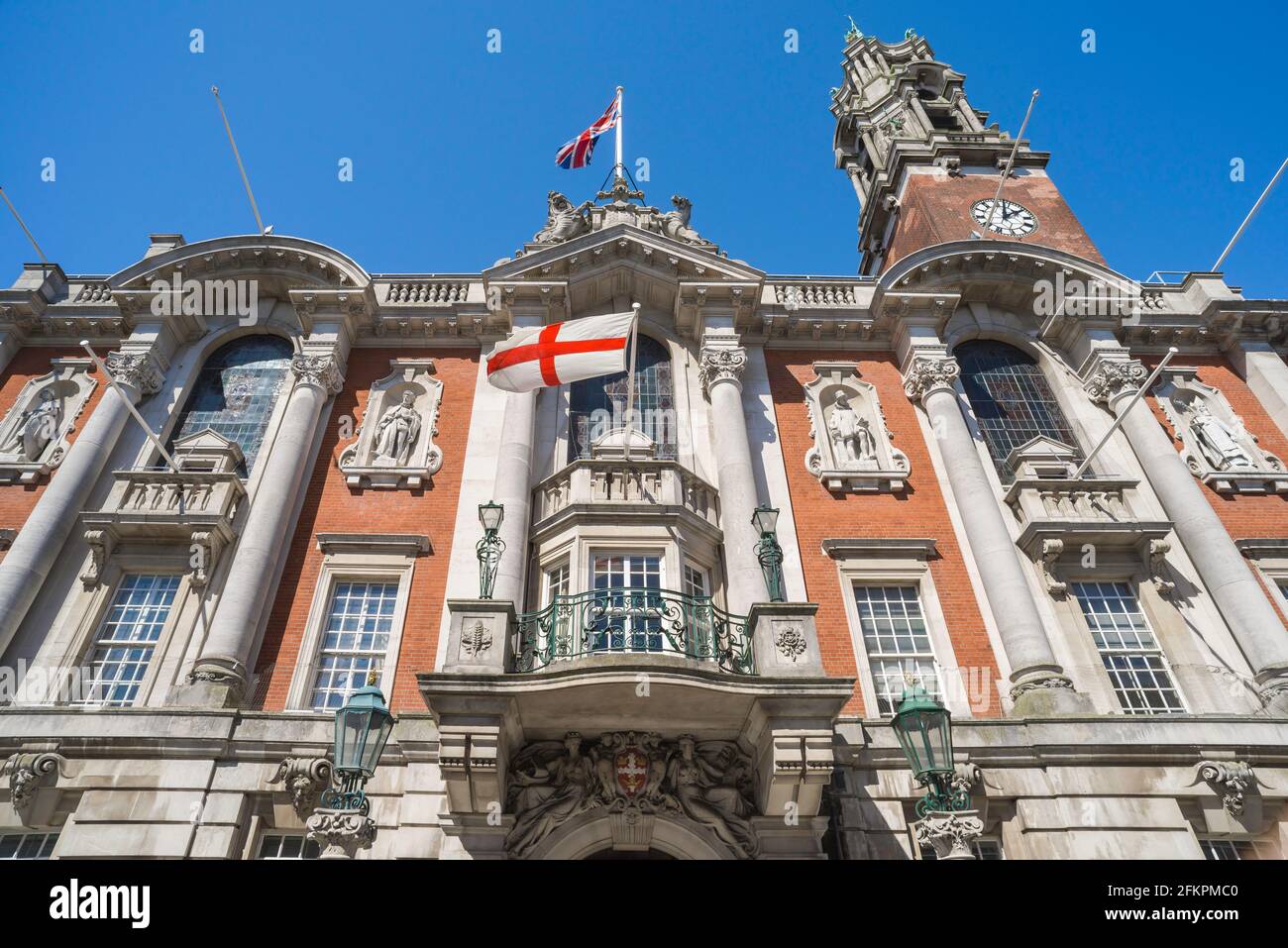 Colchester Town Hall, view of the baroque styled victorian Town Hall ...