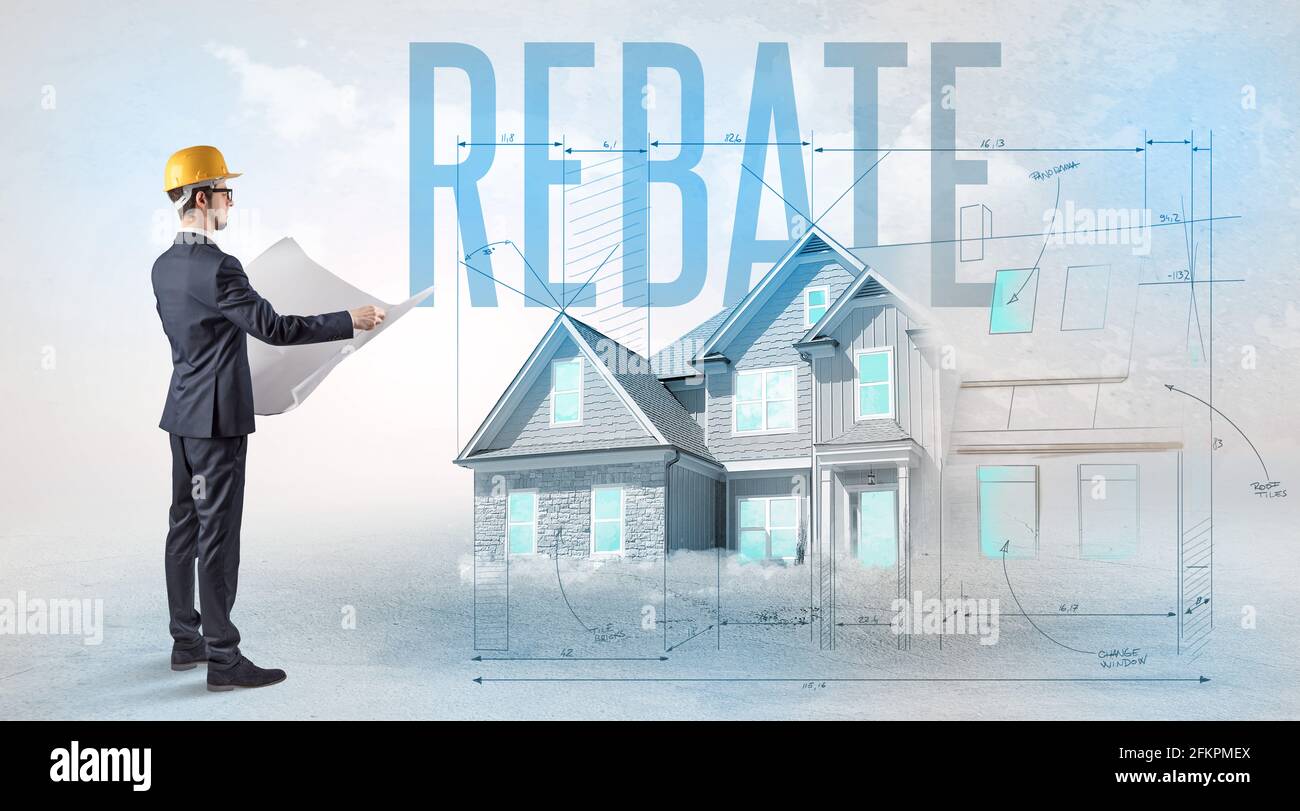 Young engineer holding blueprint concept Stock Photo - Alamy