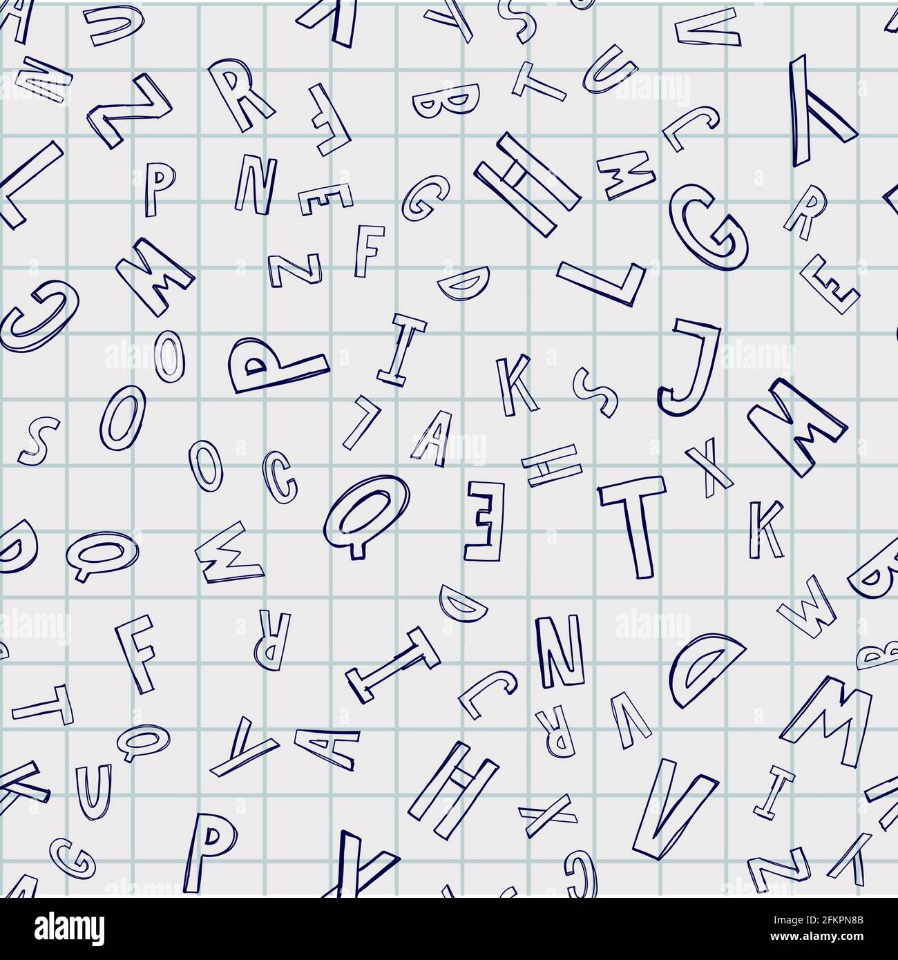 Abstract letters seamless pattern alphabet Stock Vector Image & Art - Alamy