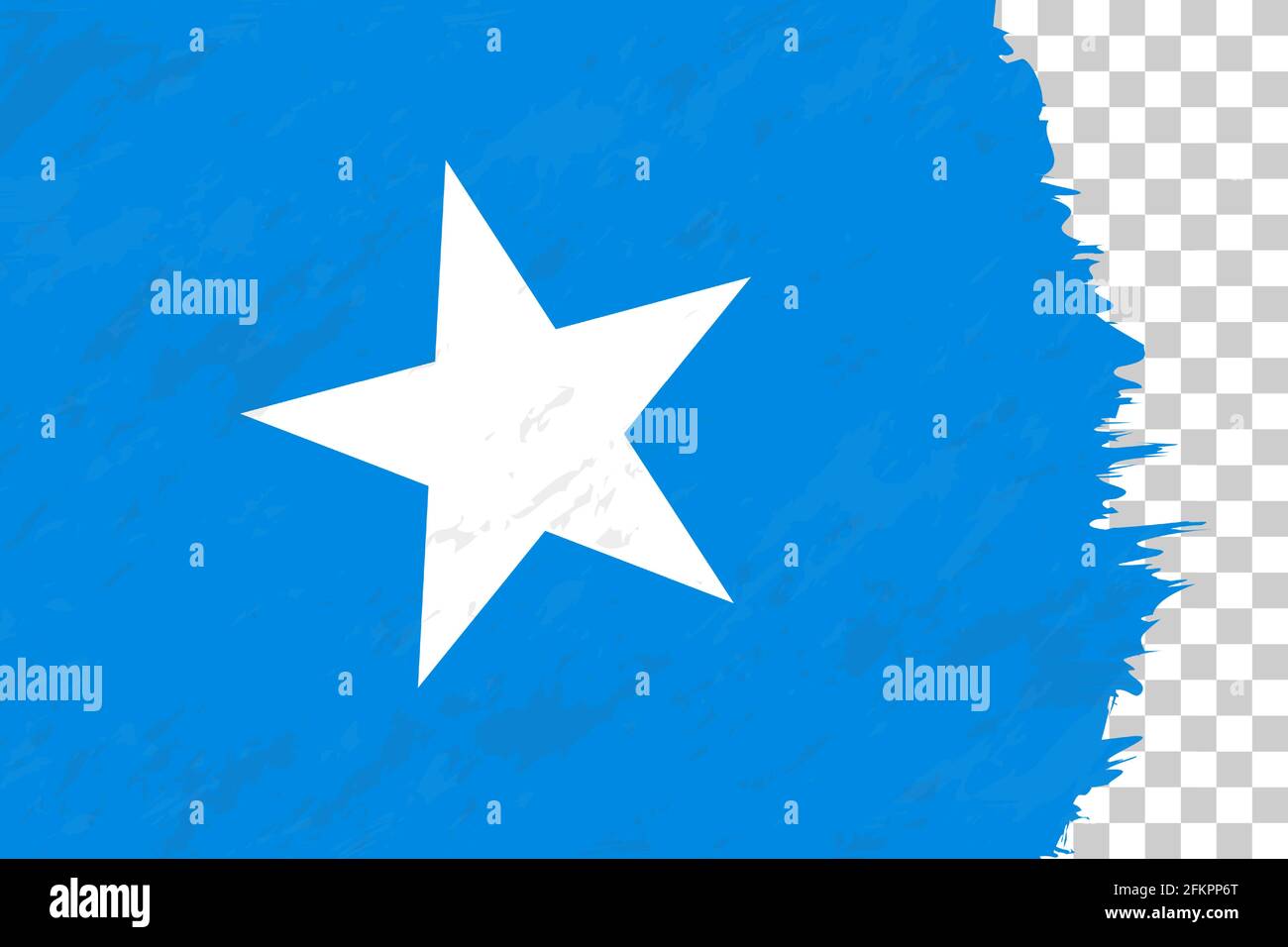 Horizontal Abstract Grunge Brushed Flag of Somalia on Transparent Grid ...