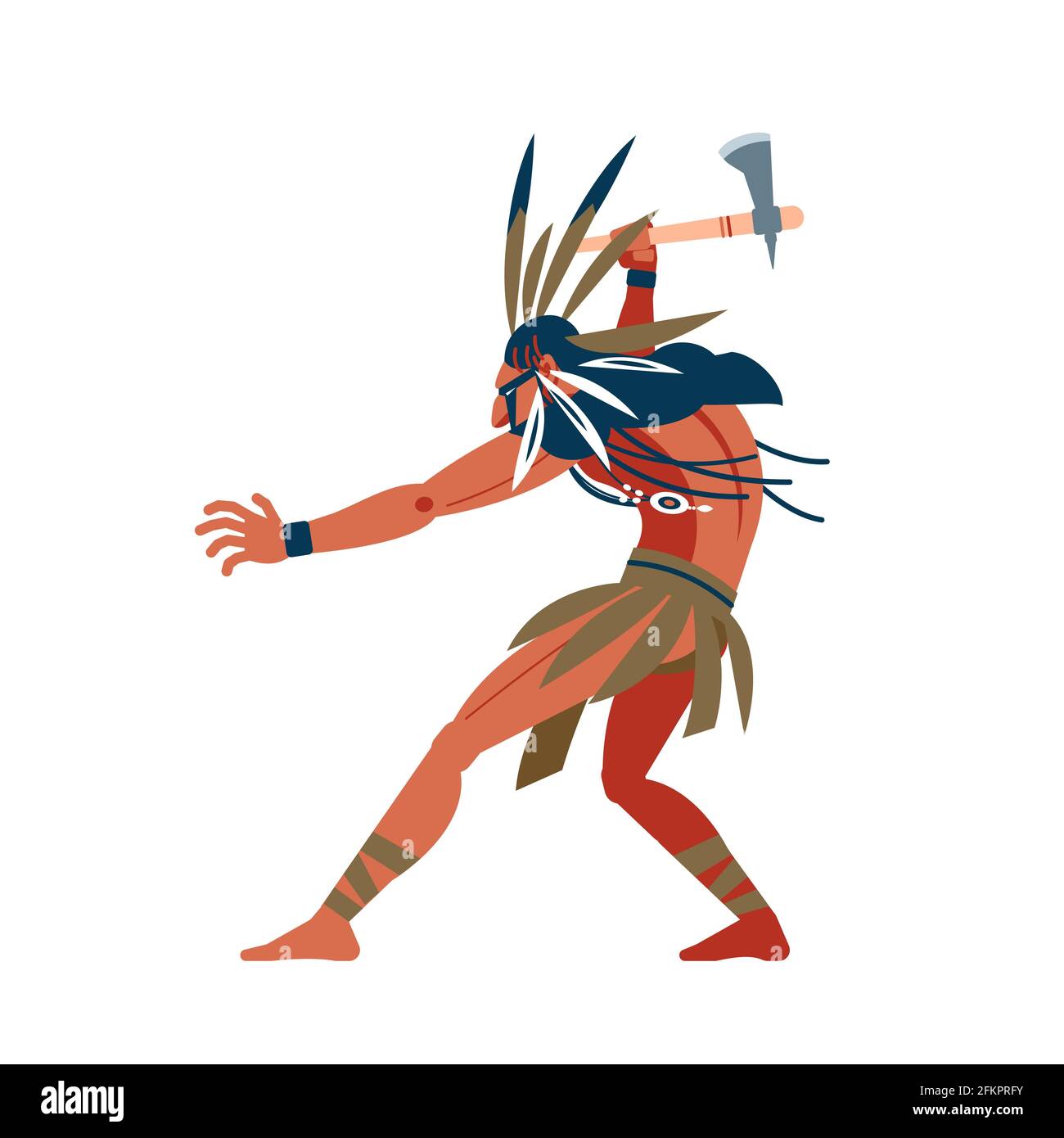 Cartoon Indian Warrior