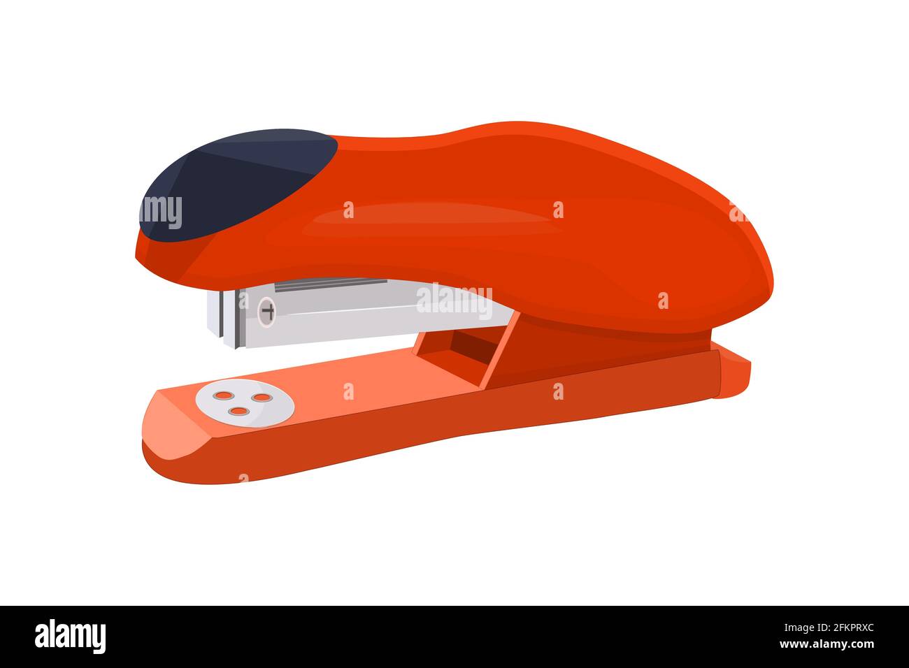 Stapler isolated on white background. Red office stapler for stapling ...