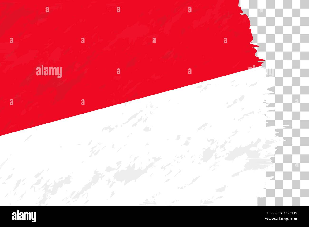 Horizontal Abstract Grunge Brushed Flag of Indonesia on Transparent ...