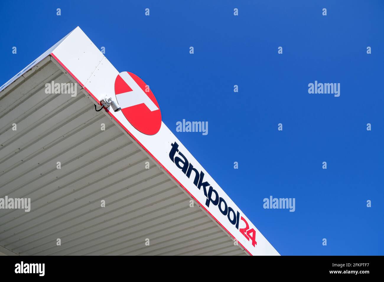 tankpool24 sign at gas station Stock Photo - Alamy