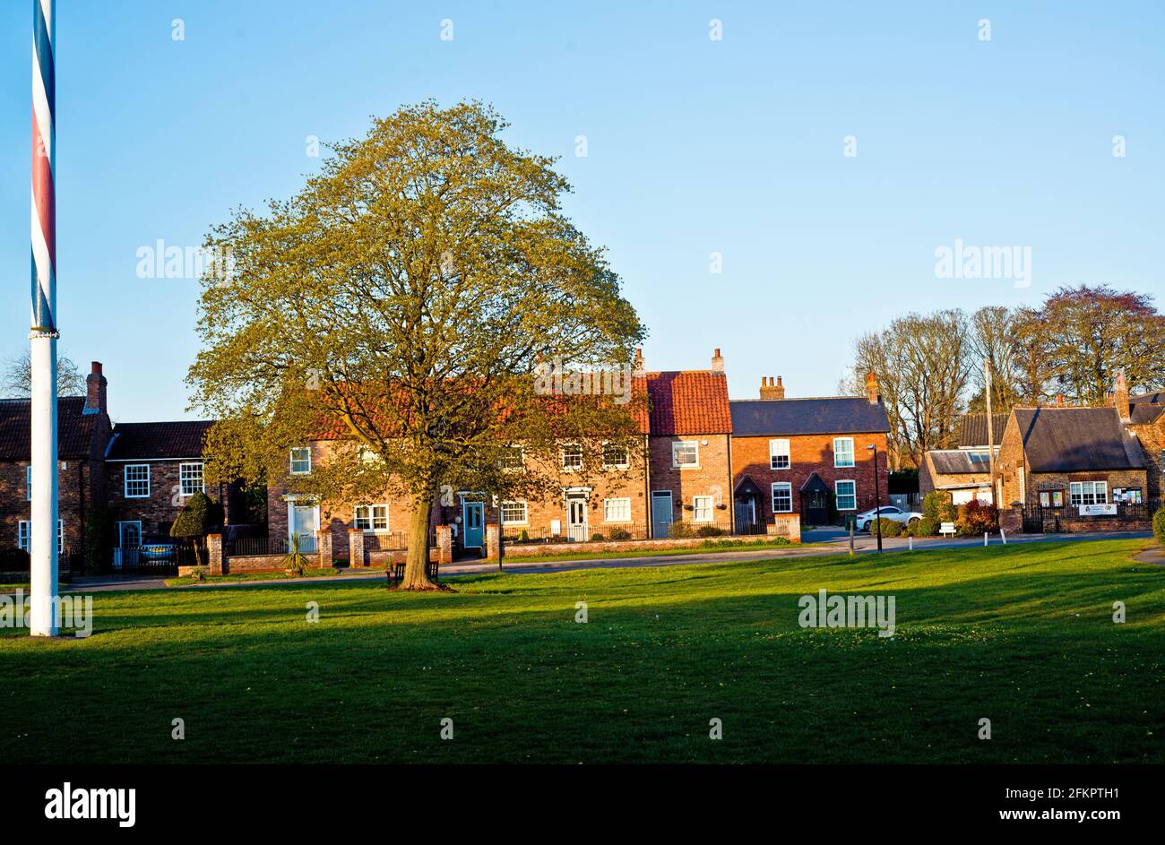 Village Green and Maypole, Upper Poppleton, North Yorkshire, England ...