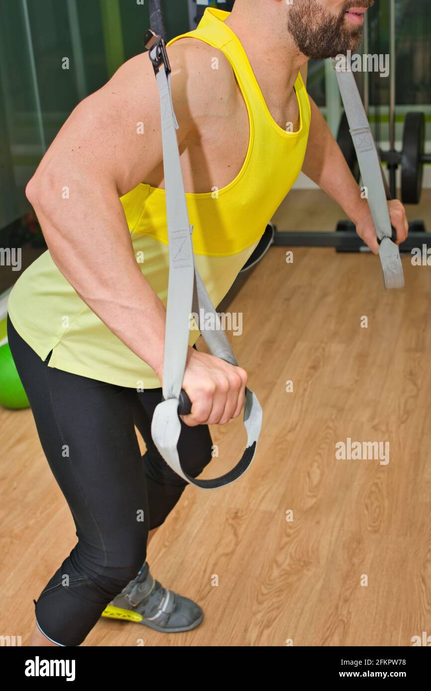 Vertical shot muscular man doing hi-res stock photography and images ...