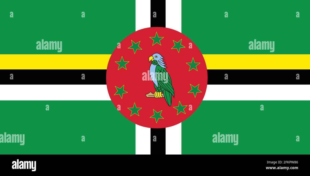 Dominica flag vector illustartion Stock Vector Image & Art - Alamy