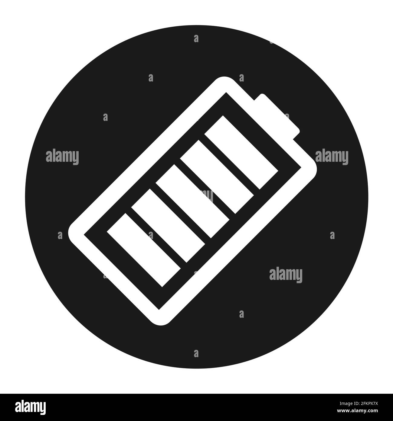 Battery charge indication icon. Vector illustration isolated on white ...