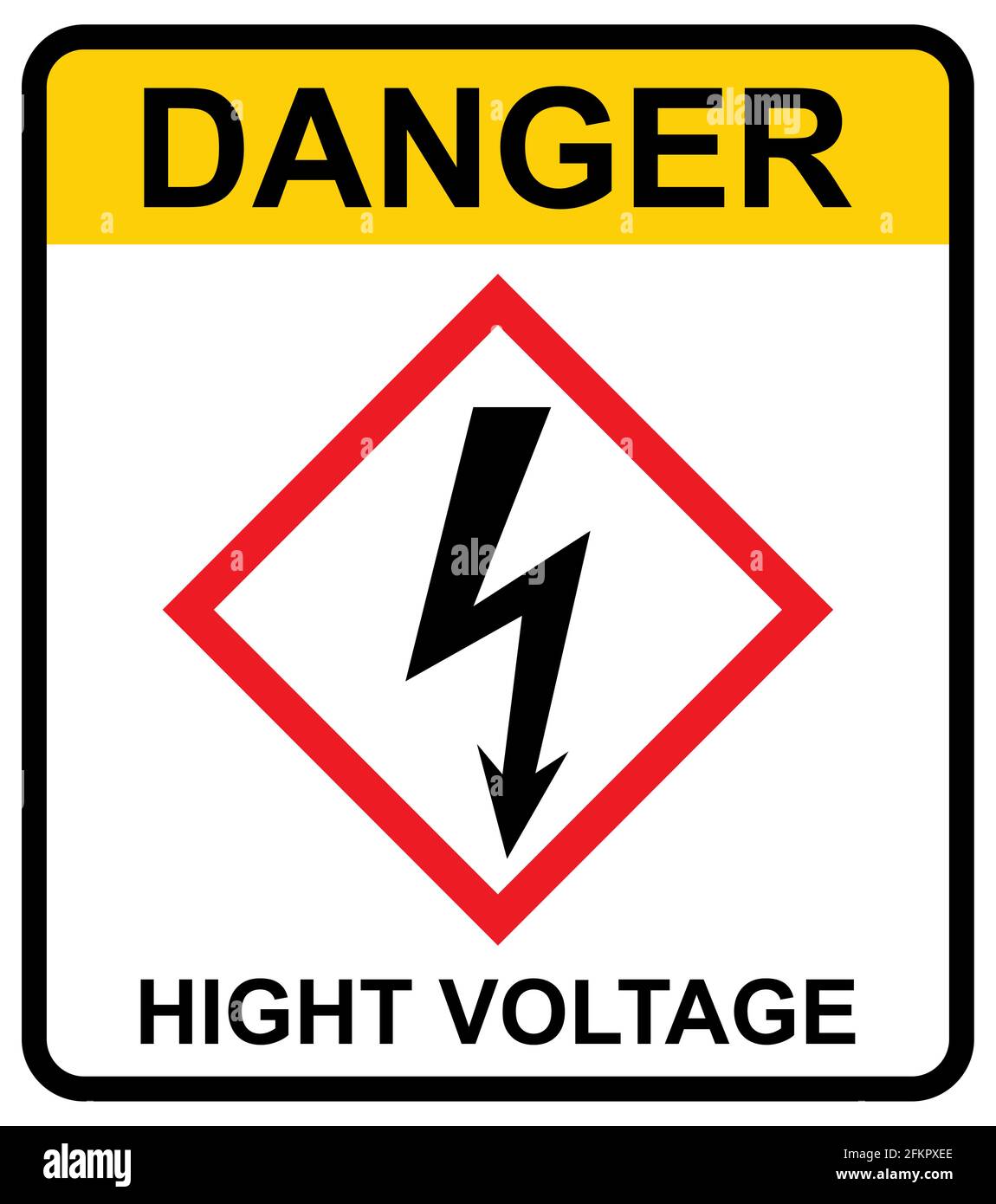 Danger High Voltage Sign Vector