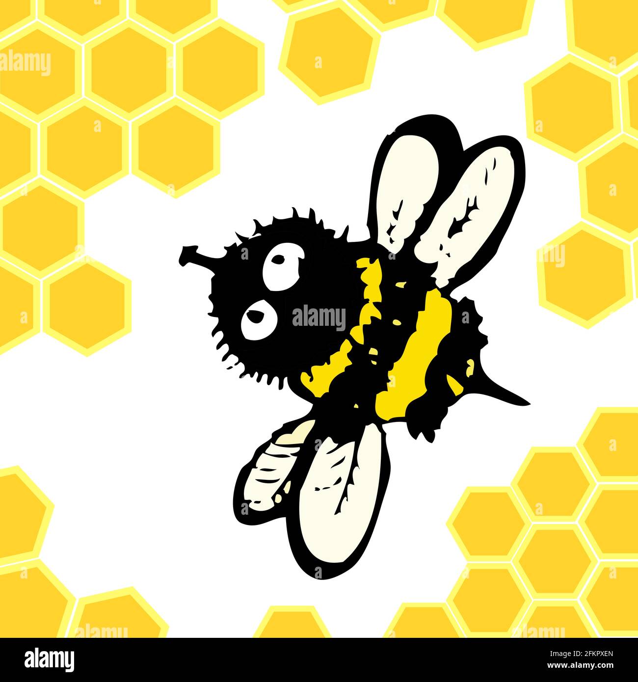 Cute funny cartoon bees. Vector illustration Stock Vector Image & Art ...