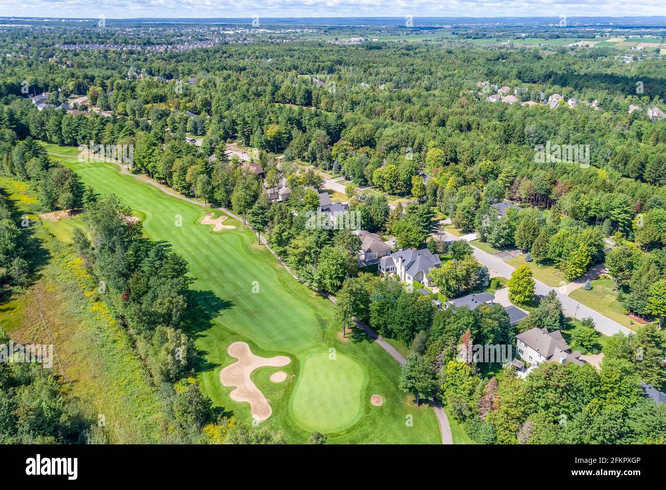 houses and gold course Stock Photo - Alamy
