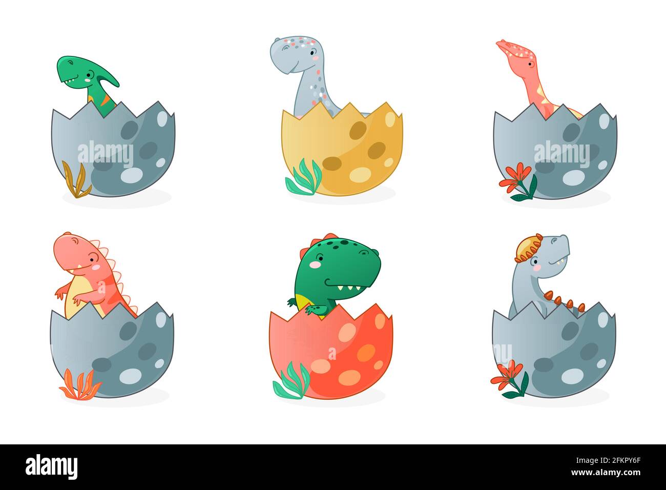Cute cartoon dinosaur dotted egg. Vector illustration with dino for ...