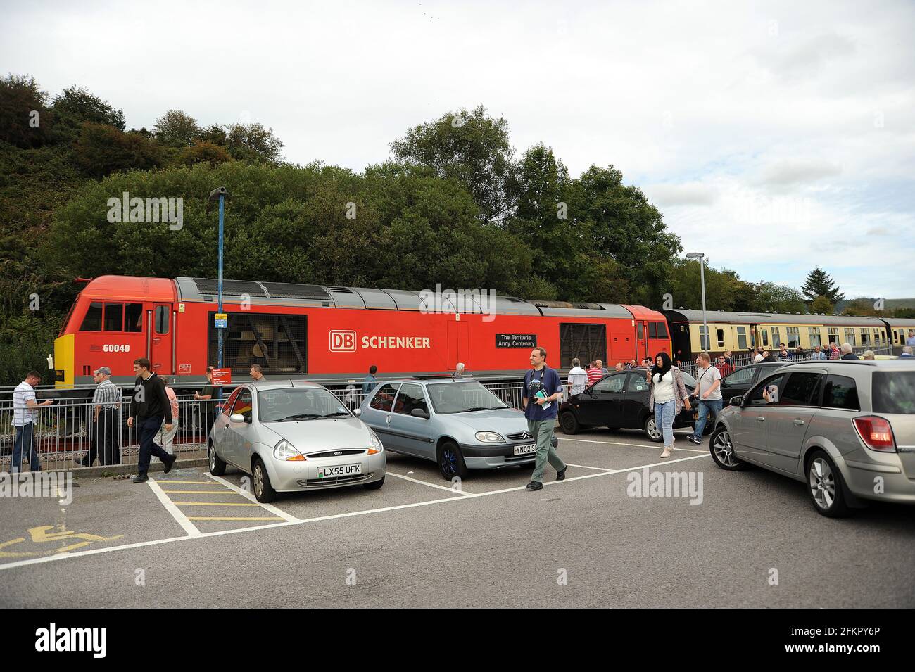 60040 "The Territorial Army Centenary" at Maesteg Station with the ...