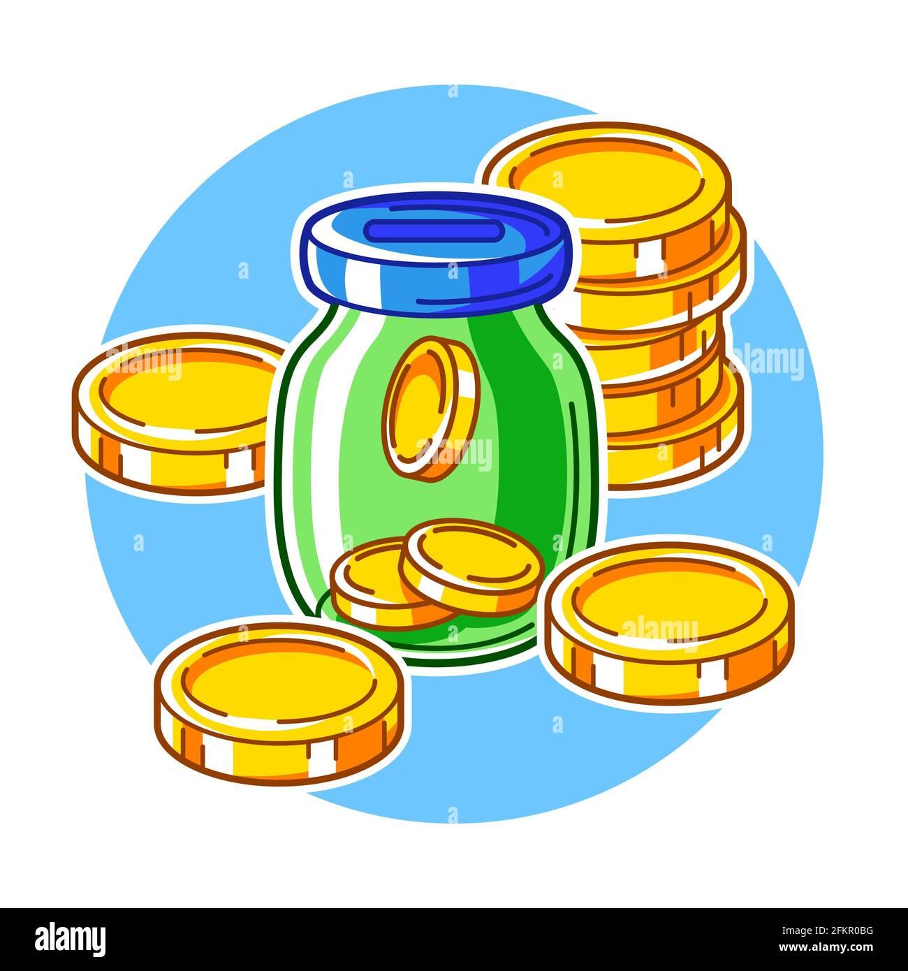 Banking illustration with money items. Business and finance concept ...