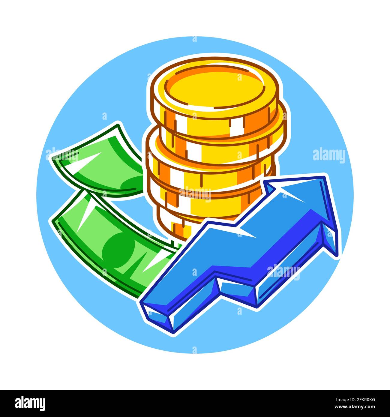 Banking illustration with money items. Business and finance concept ...