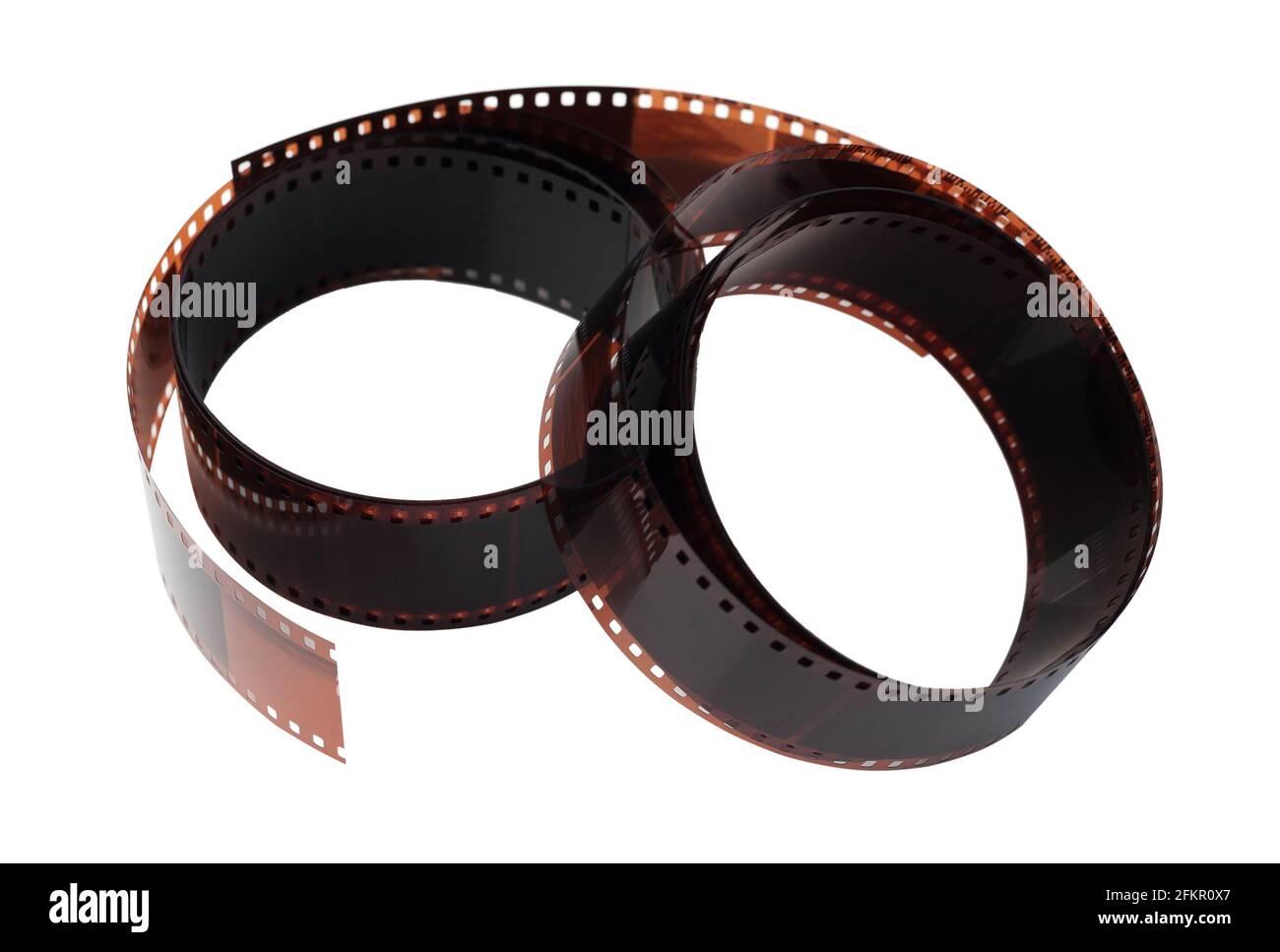 Unwound roll of 35mm film isolated on white background Stock Photo - Alamy