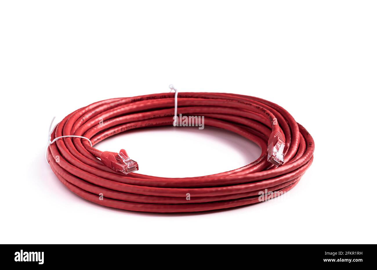 Honk of the red round 24 AWG stranded ethernet cable with RJ45 ...