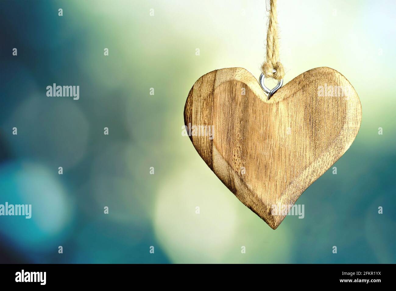 Fathers Day background with wooden heart Stock Photo - Alamy