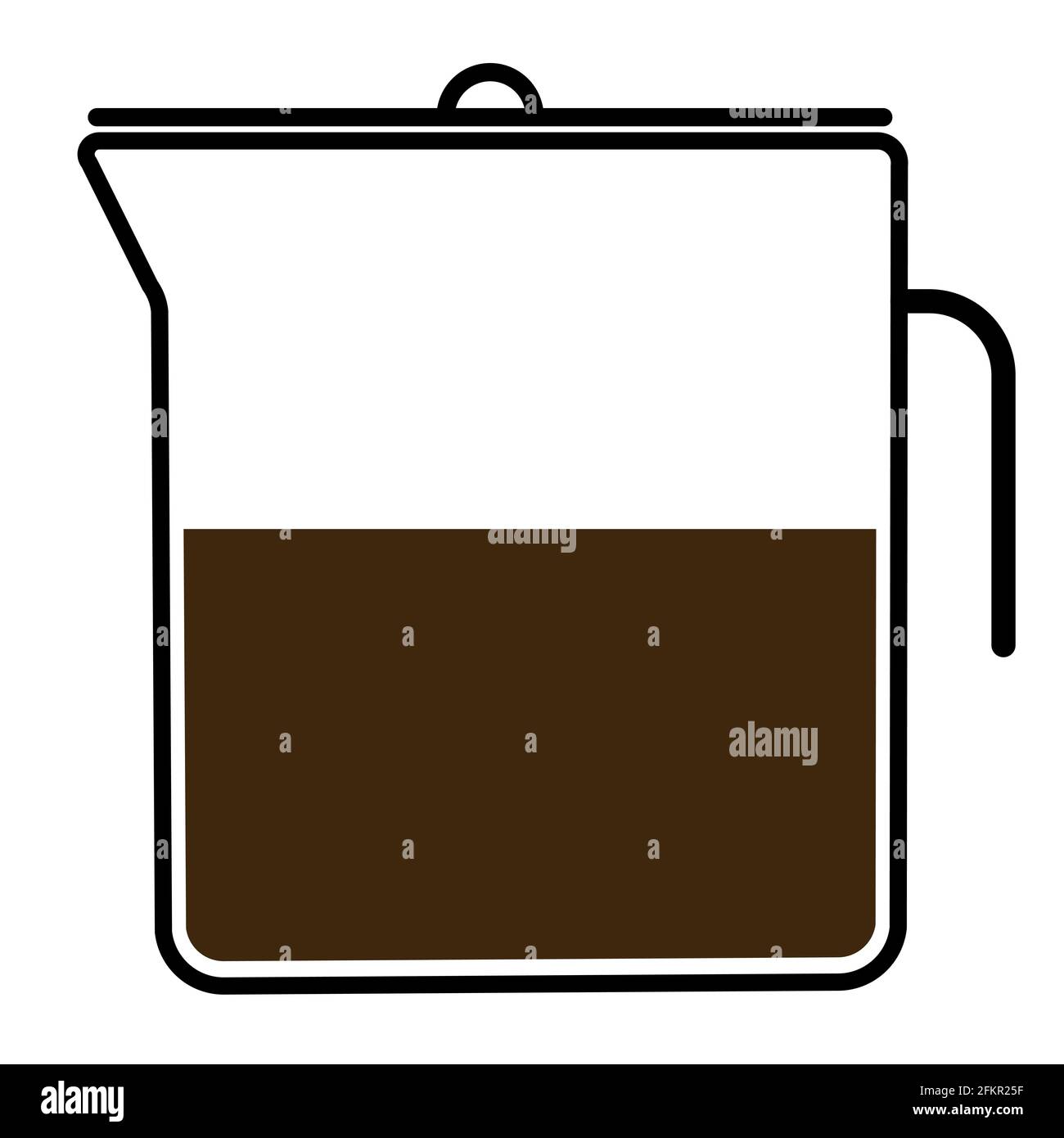 A graphic illustartion of A coffee pot for use as an icon or logo Stock ...