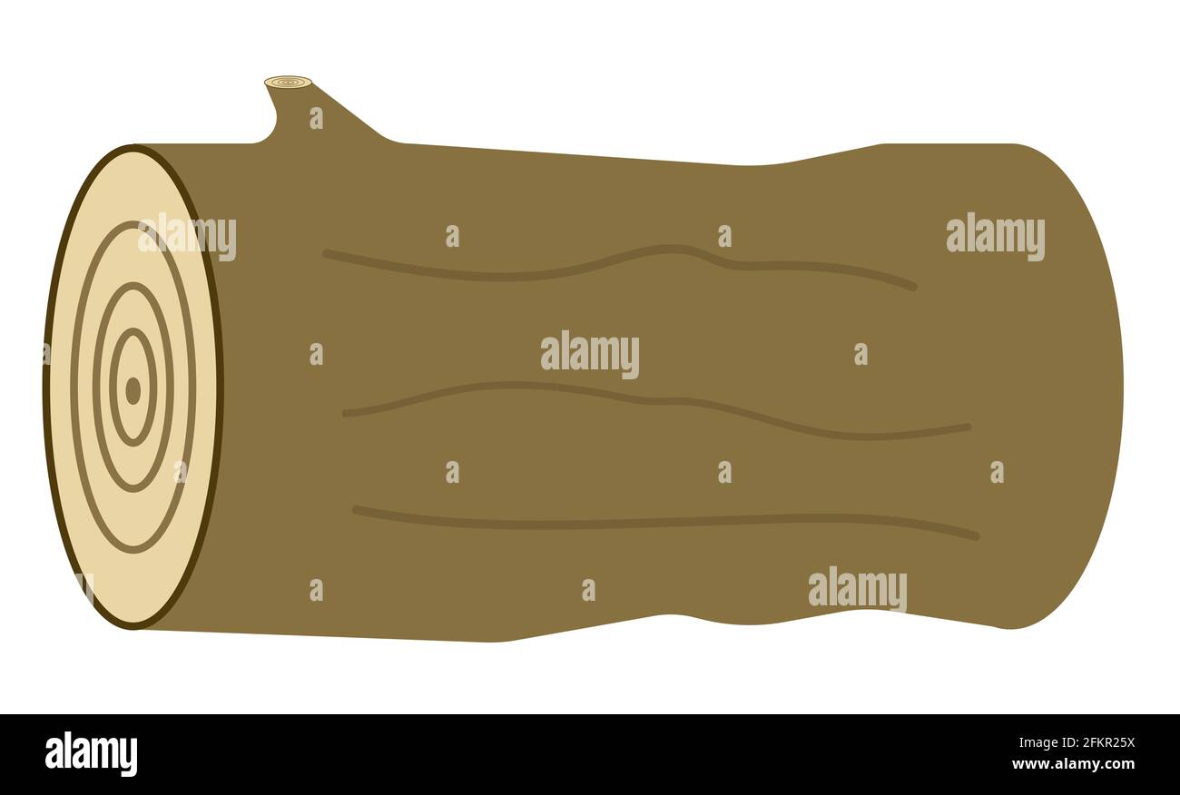 A graphic illustration of A Log for a fire for use as an icon, logo or ...