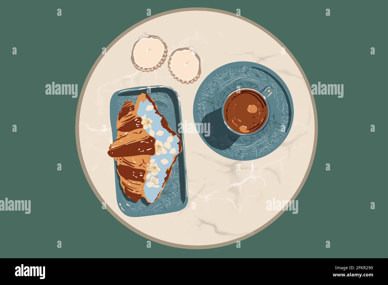 Blue cheese on bread Stock Vector Images - Alamy