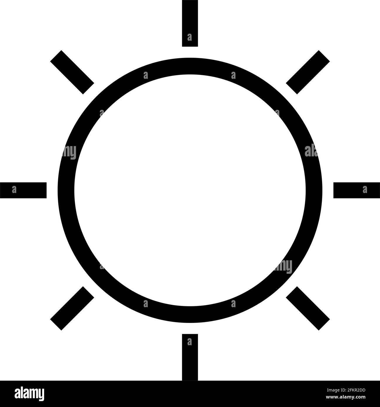 A graphic illustration of A weather symbol of sunshine for use as an ...