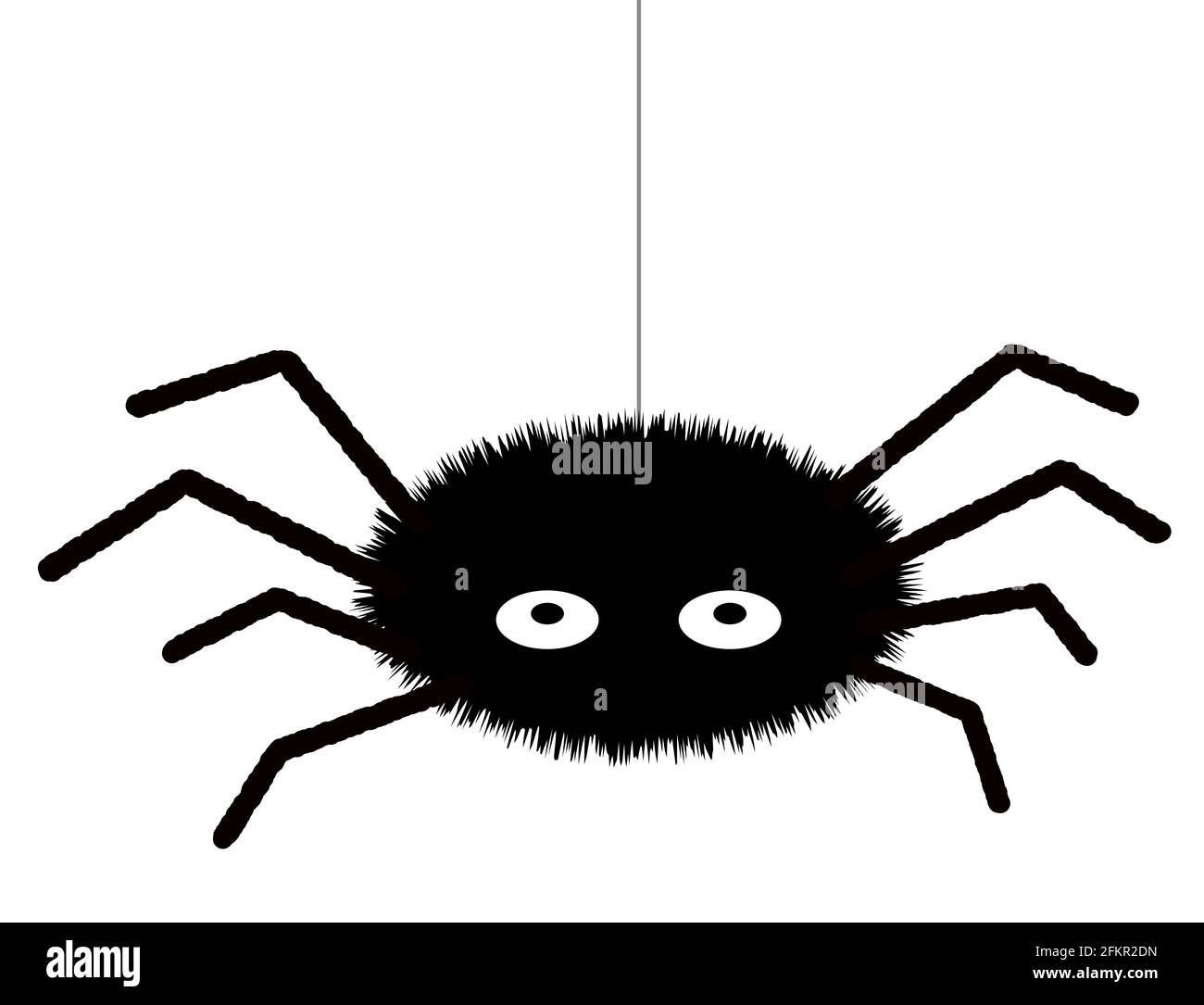 A graphic illustration of A cartoon spider for use as an icon, logo or ...