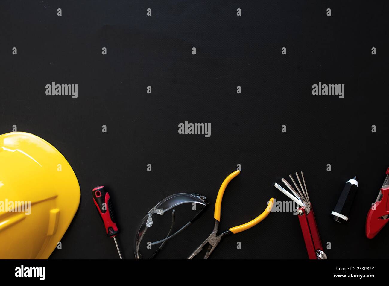 Builder's and construction worker/industry background frame Stock Photo ...