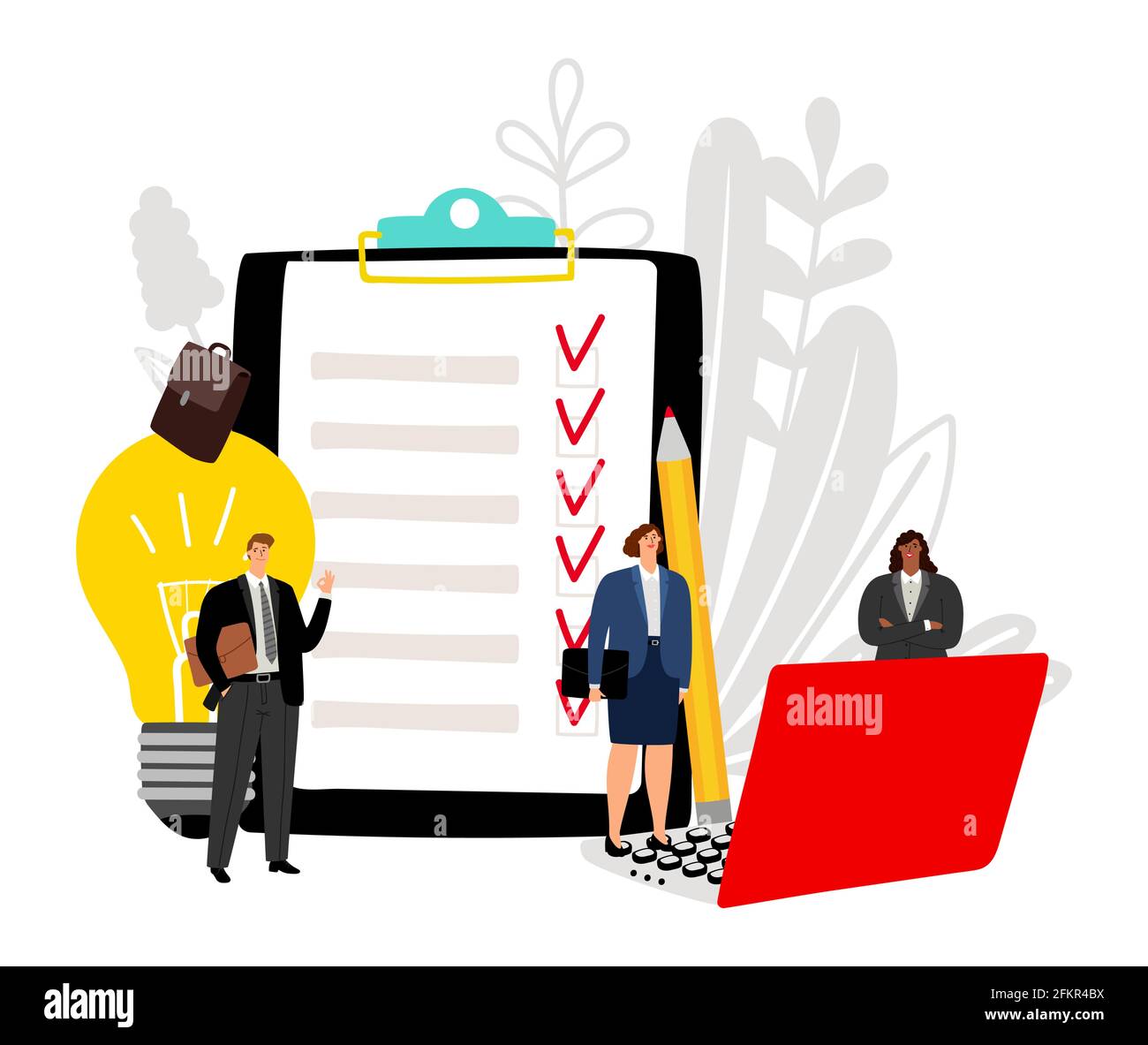 Effective business team. Project implementation, business success ...