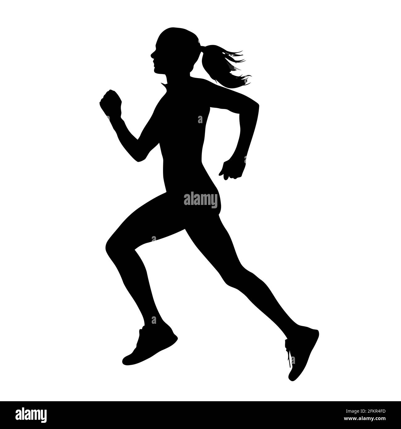 Girl Running Silhouette