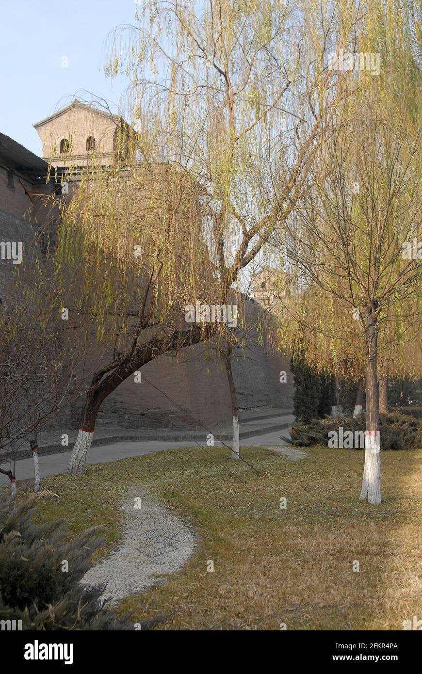 Pingyao in Shanxi Province, China. Pingyao city wall and watchtowers ...