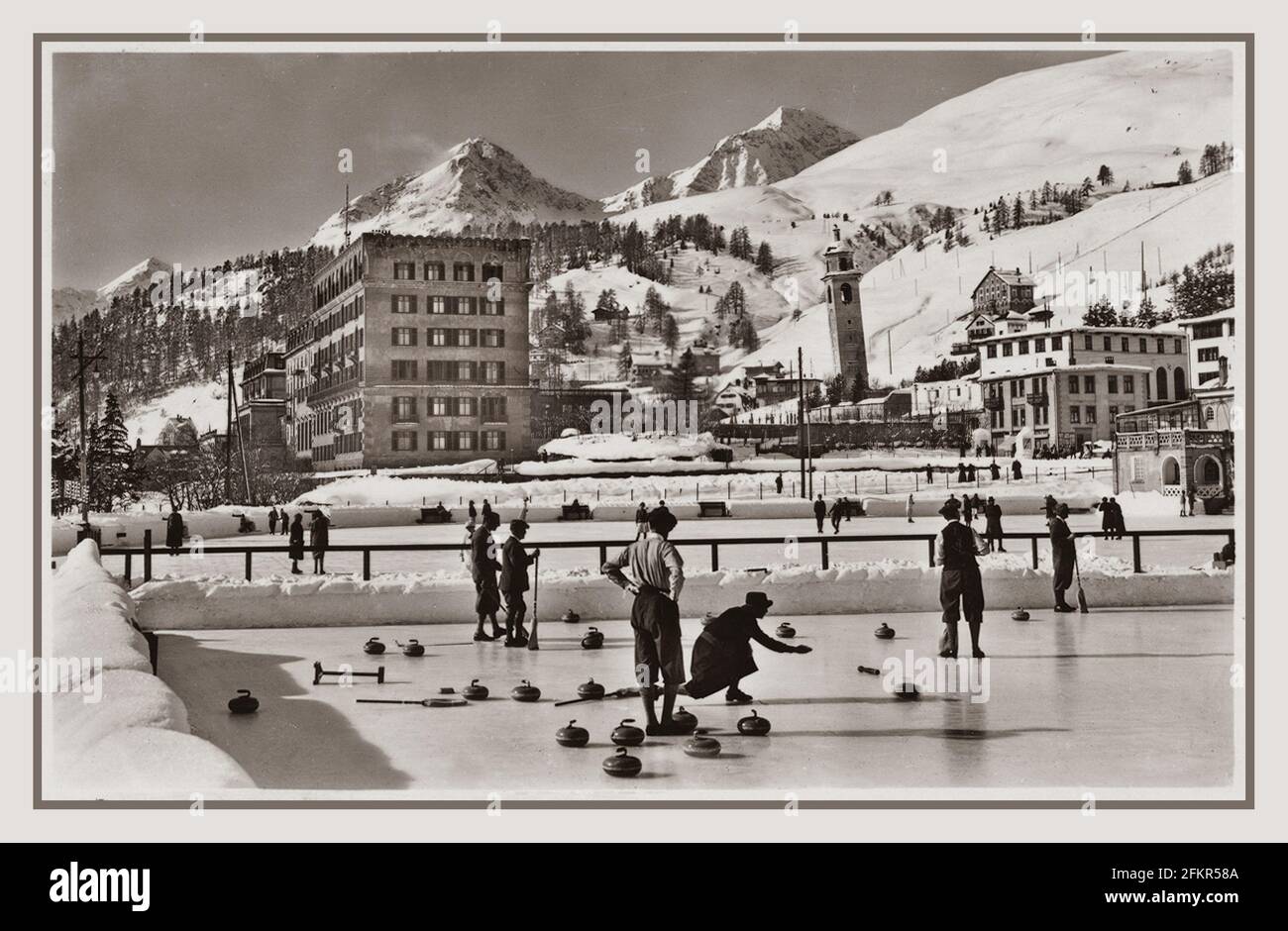 St moritz switzerland vintage hi-res stock photography and images - Alamy