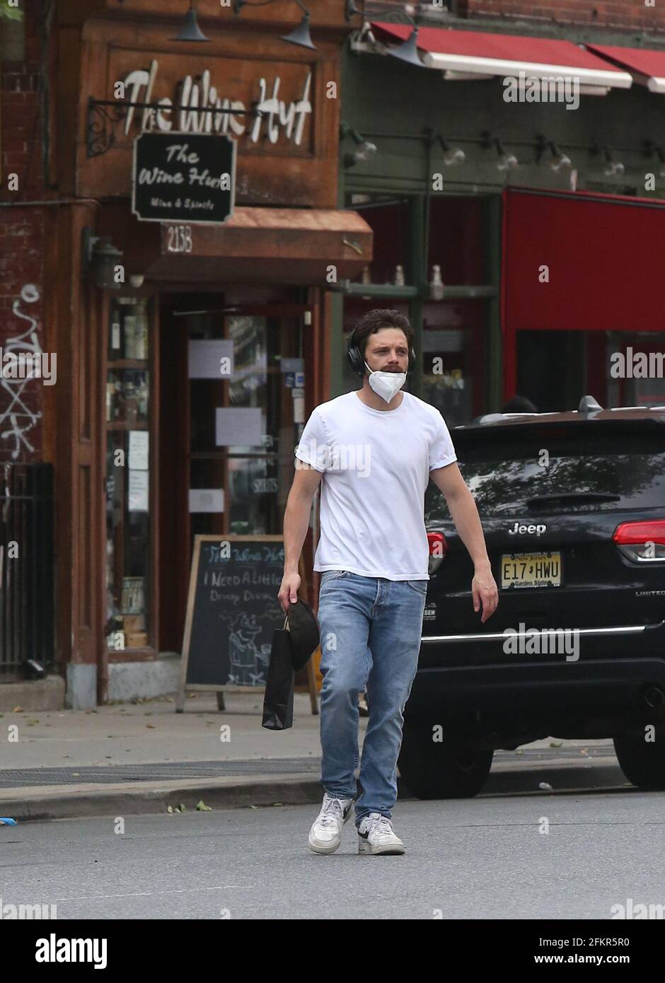 New York - NY - 05/28/2020 - Sebastian Stan (wearing a face mask ...