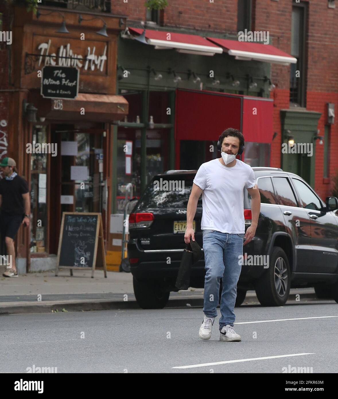 New York - NY - 05/28/2020 - Sebastian Stan (wearing a face mask ...