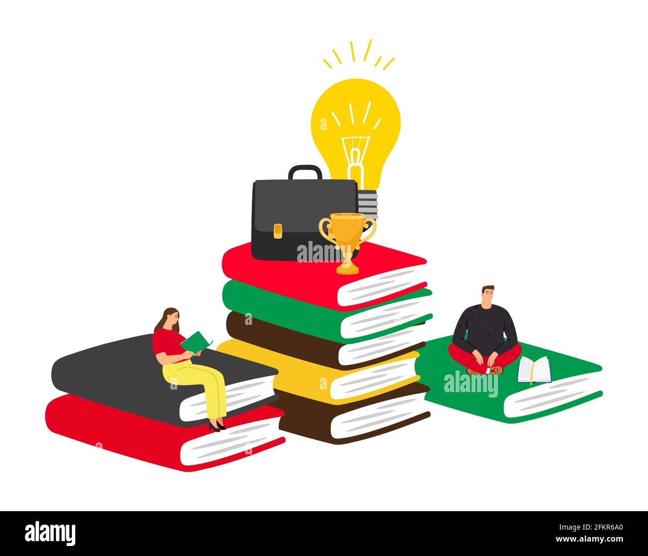 Self education concept. Reading and success, business trainings ...