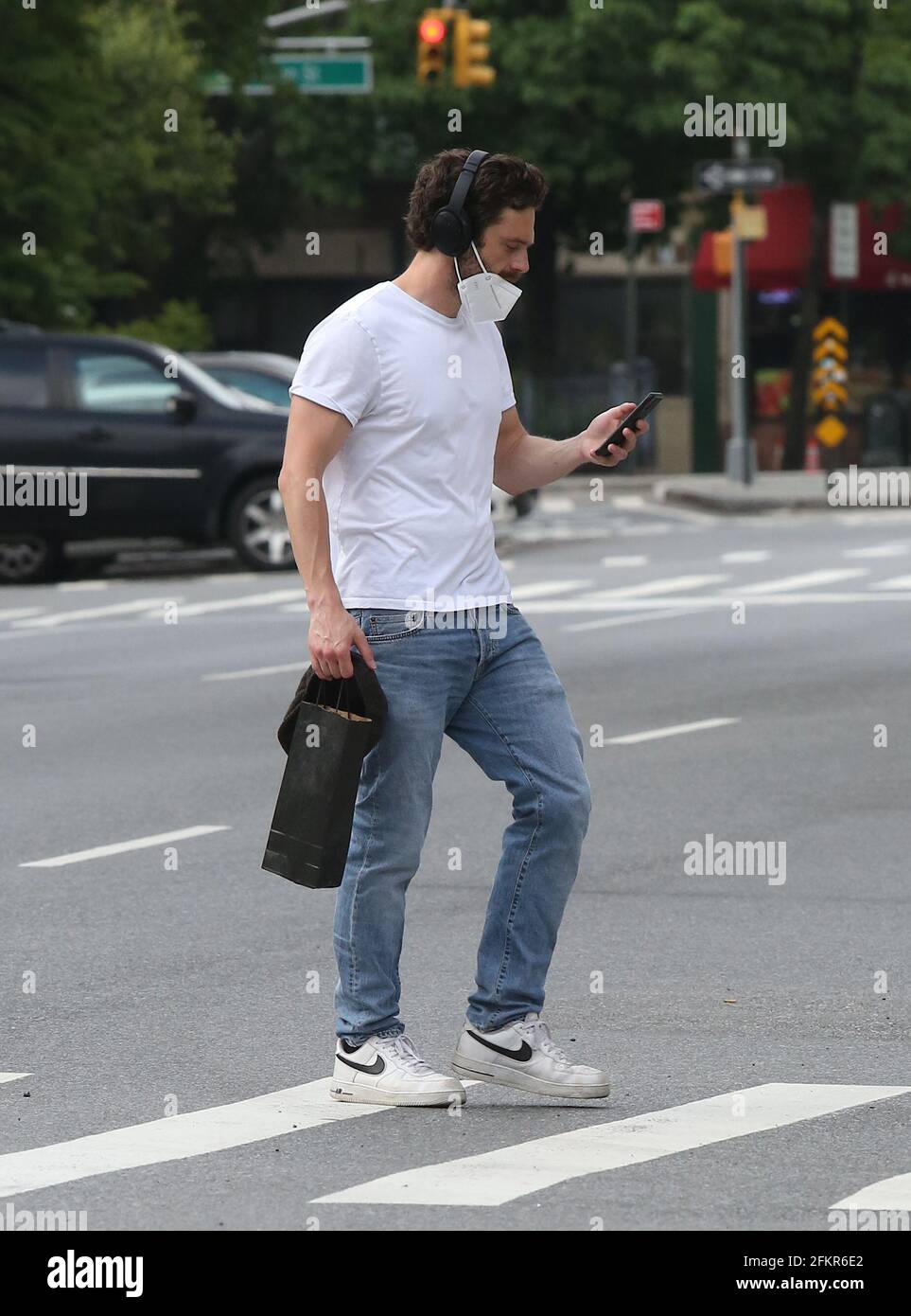 New York - NY - 05/28/2020 - Sebastian Stan (wearing a face mask ...