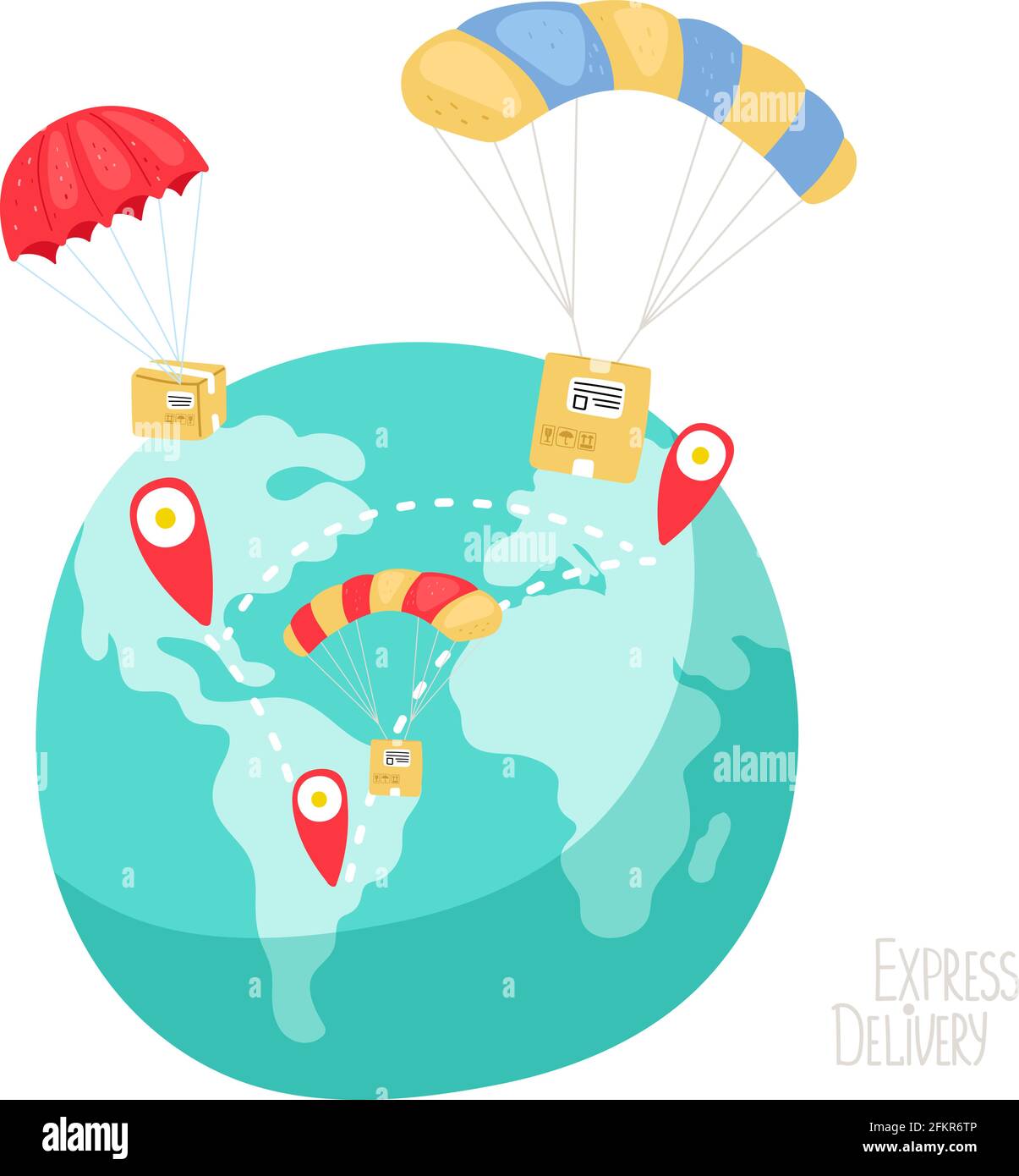 Falling cargo Stock Vector Images - Alamy