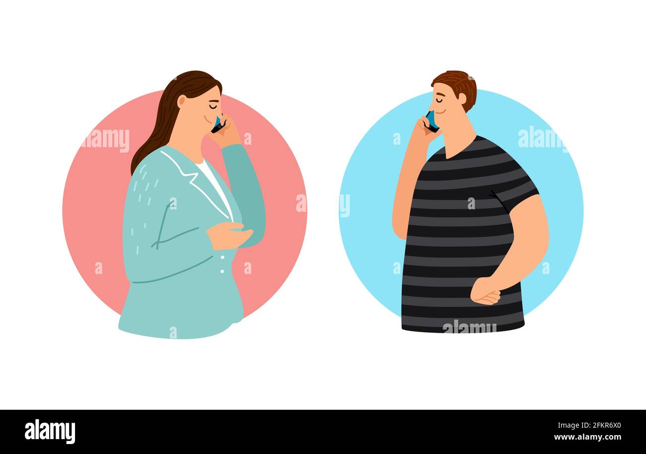 Couple Talking On Phone Everyday Dialogue Communication On Smartphone