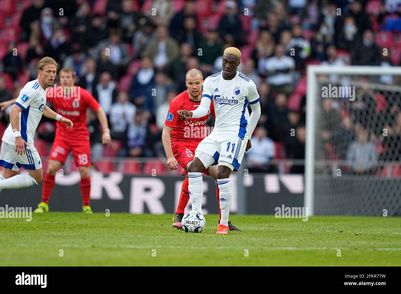 Parken Stadium, Copenhagen, Denmark. 3rd May, 2021. FC Copenhagen's ...