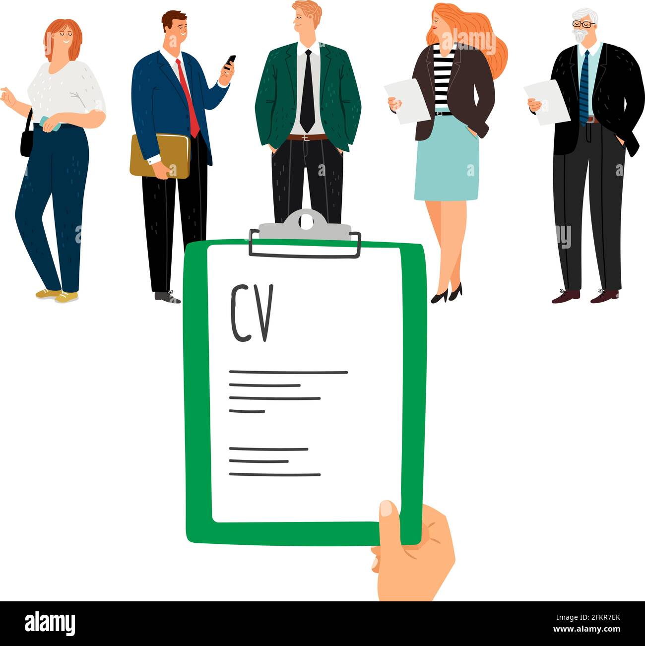 Recruitment. HR choose employees. Management, people resource and cv ...