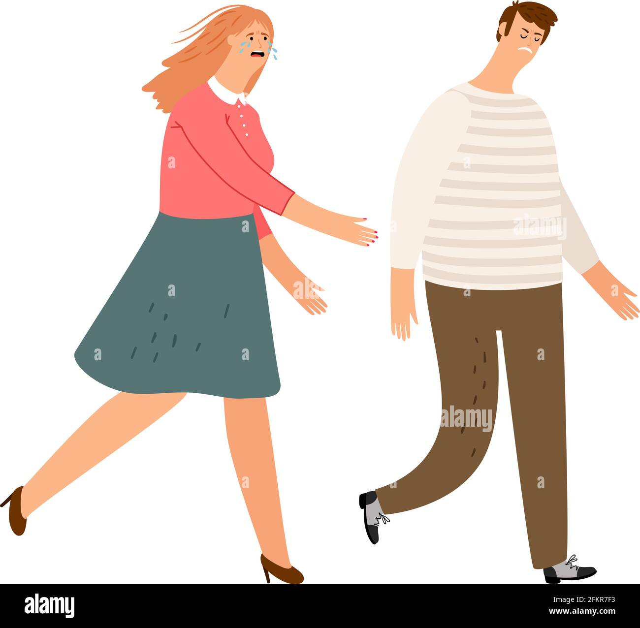 Woman crying man girlfriend Stock Vector Images - Alamy