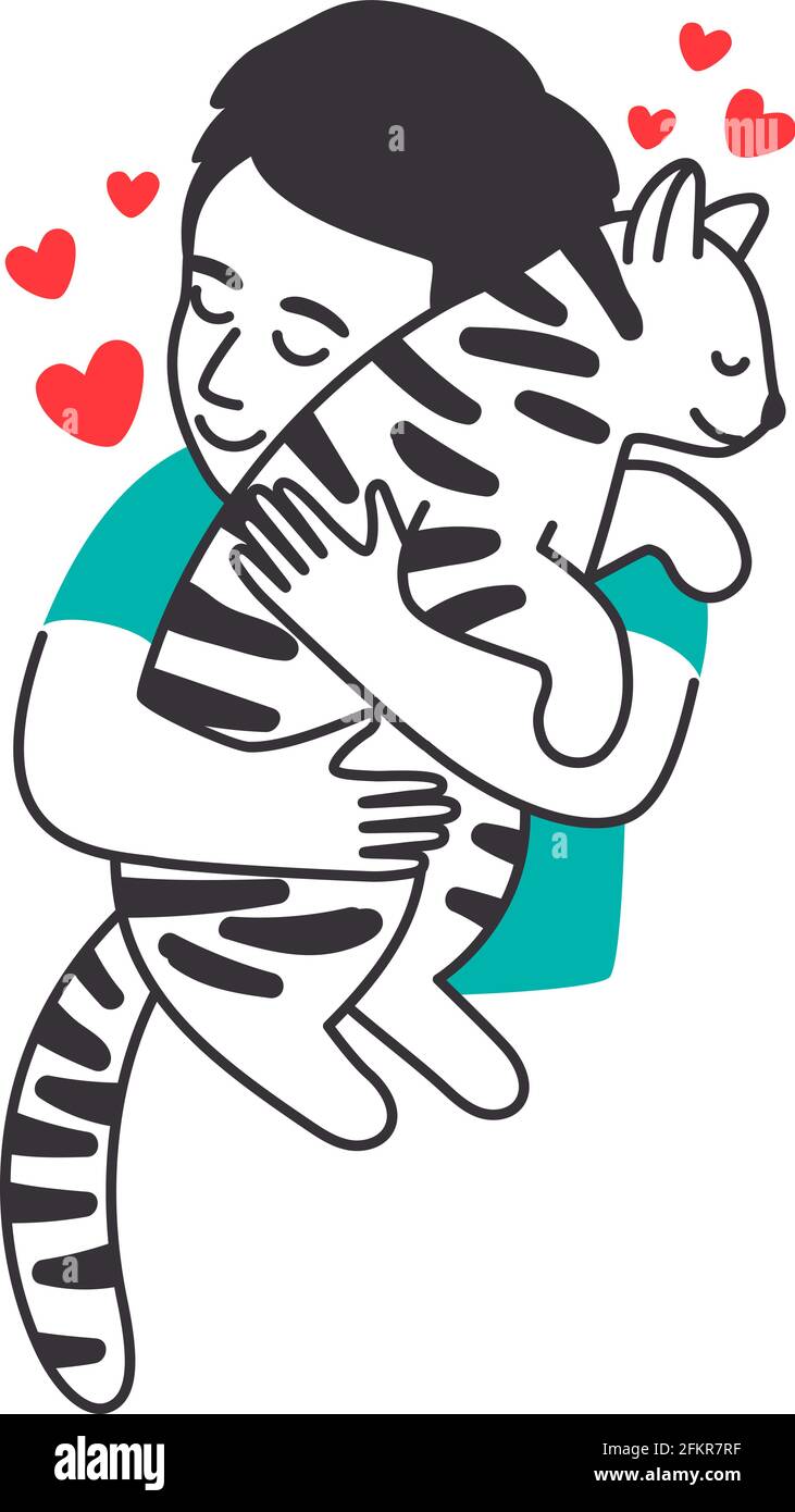 Cat Relaxing Cartoon