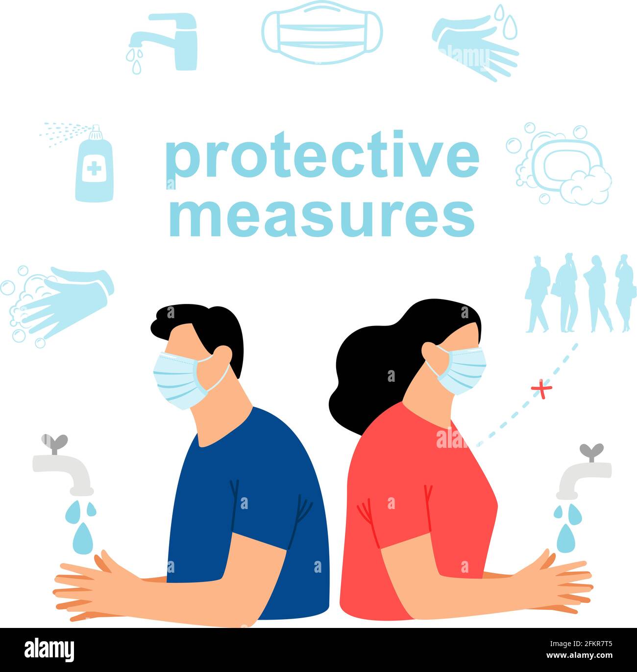 Personal infection safety. Individual virus protective measures ...