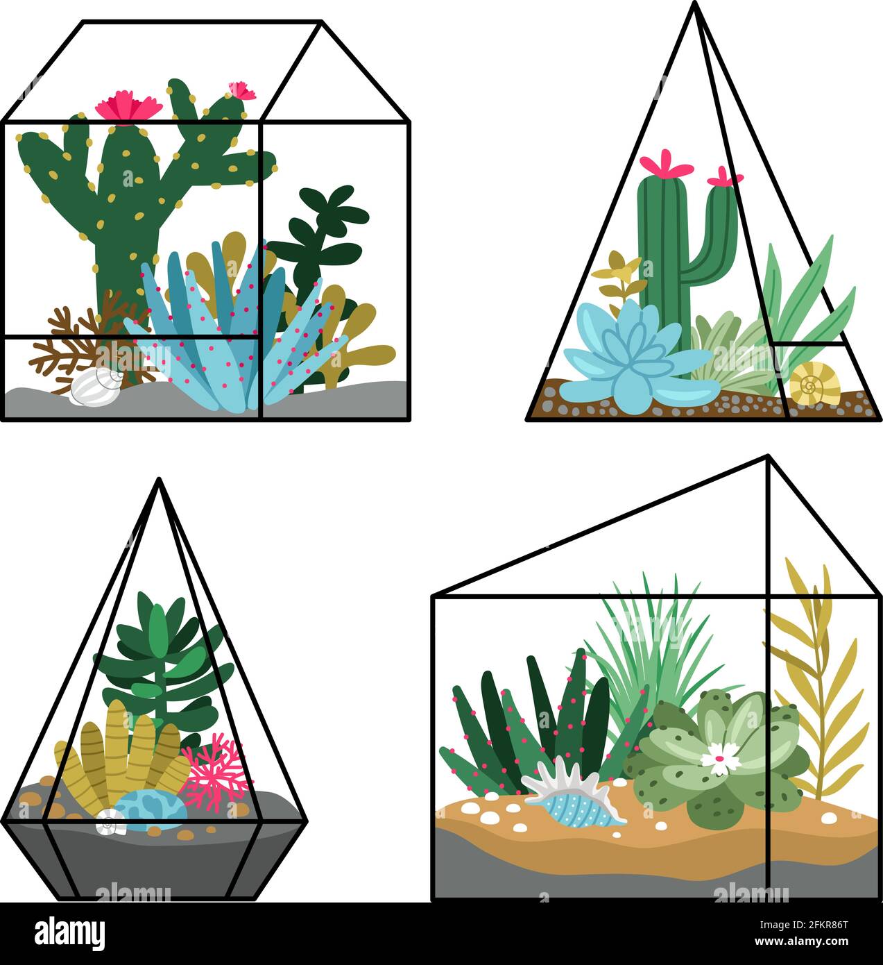 Planting terrarium Stock Vector Images - Alamy