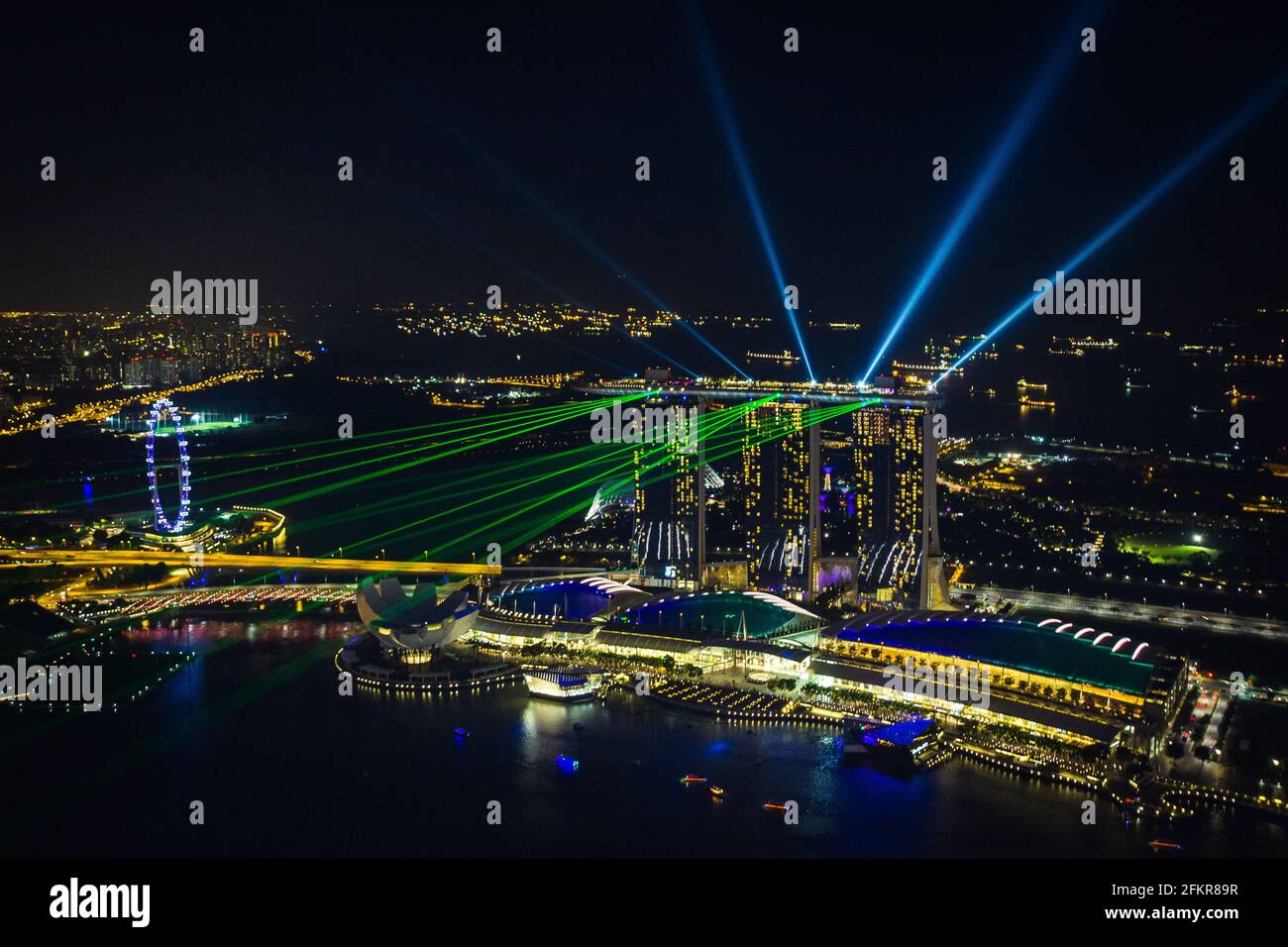 Marina Bay, Singapore - January 03, 2015: The Marina Bay area in ...