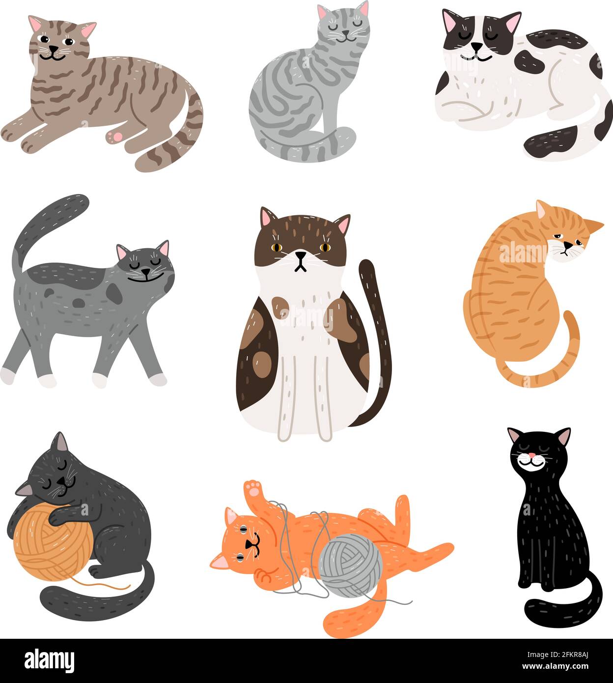 Cartoon Cat Sitting Down